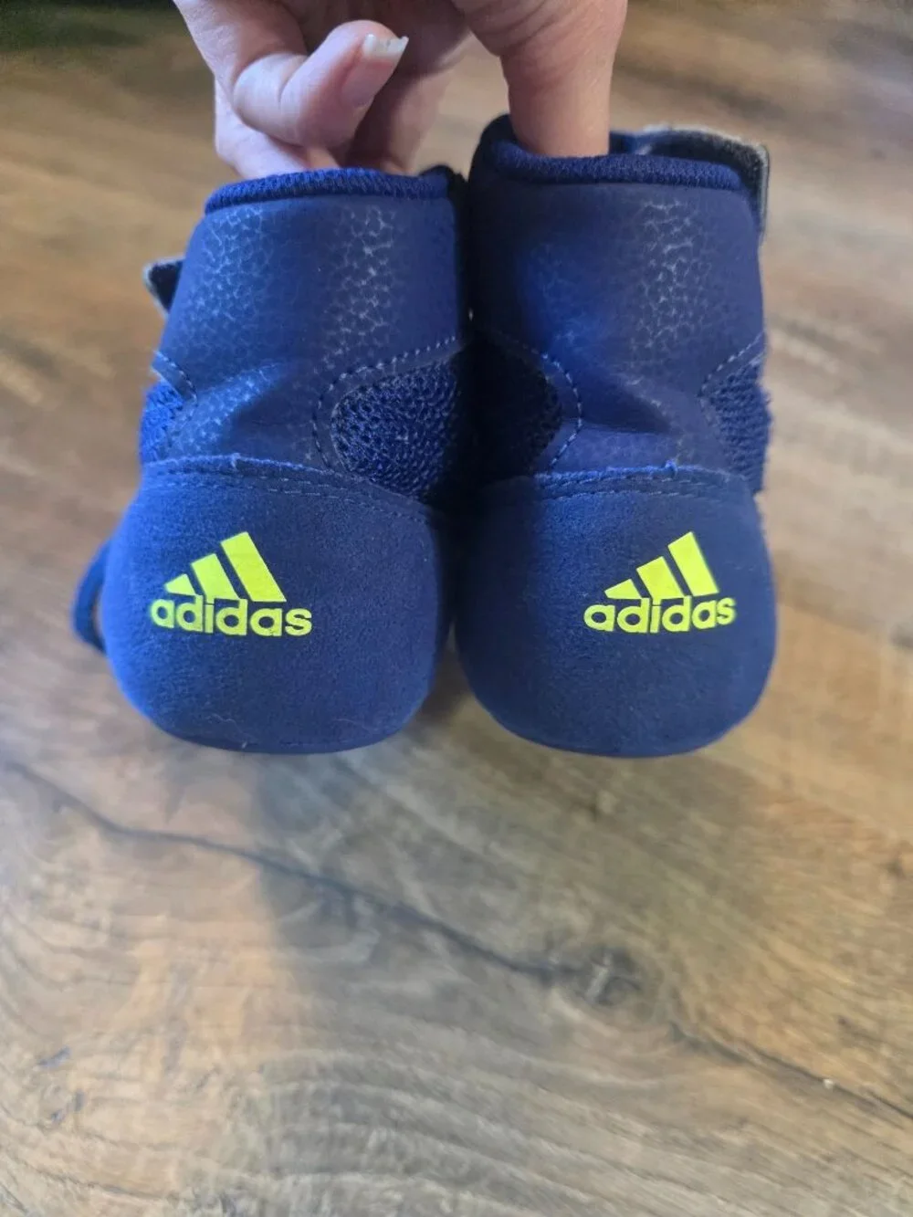 adidas | Shoes | Adidas Hvc 2 Boys Blue Yellow Boxing Wrestling Shoes ...